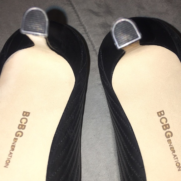 BCBGeneration | Shoes | Black Leather Bcbgeneration High Heels | Poshmark